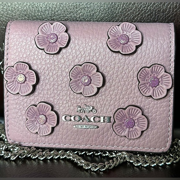 Coach | Bags | Nwt Coach Rare Mini Wallet On A Chain With Floral ...